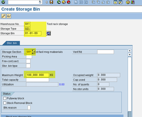 Storage Bin in SAP WM | GANESH SAP SCM