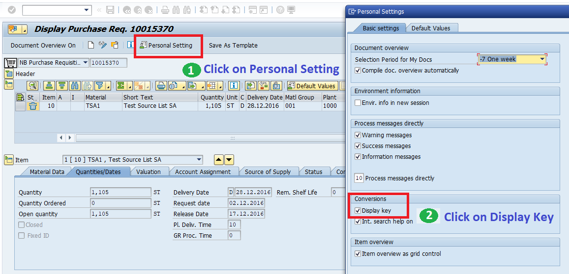 Purchase Requisition Screen | GANESH SAP SCM